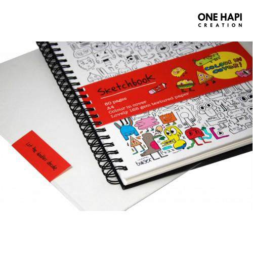 A4 Colour in Sketch Books – One Hapi Day